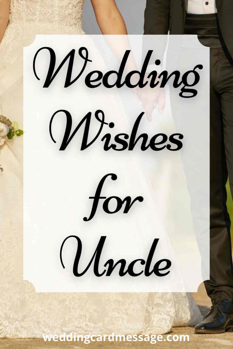 Heartfelt Wedding Wishes for your Uncle - Wedding Card Message